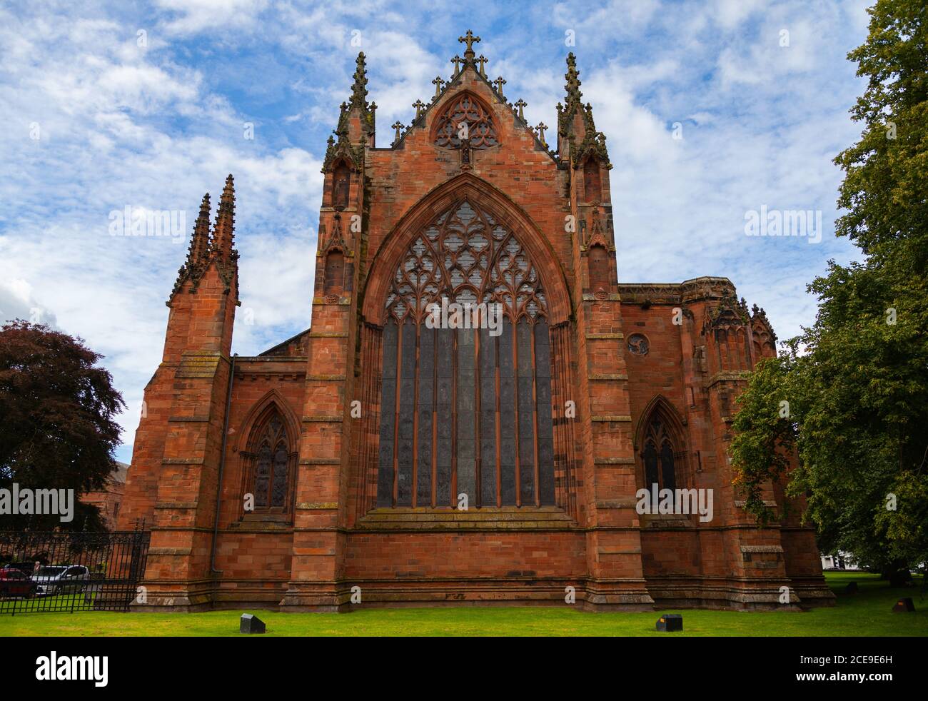 Cathedral church in Carlisle Cumbria UK view from the front of the ...
