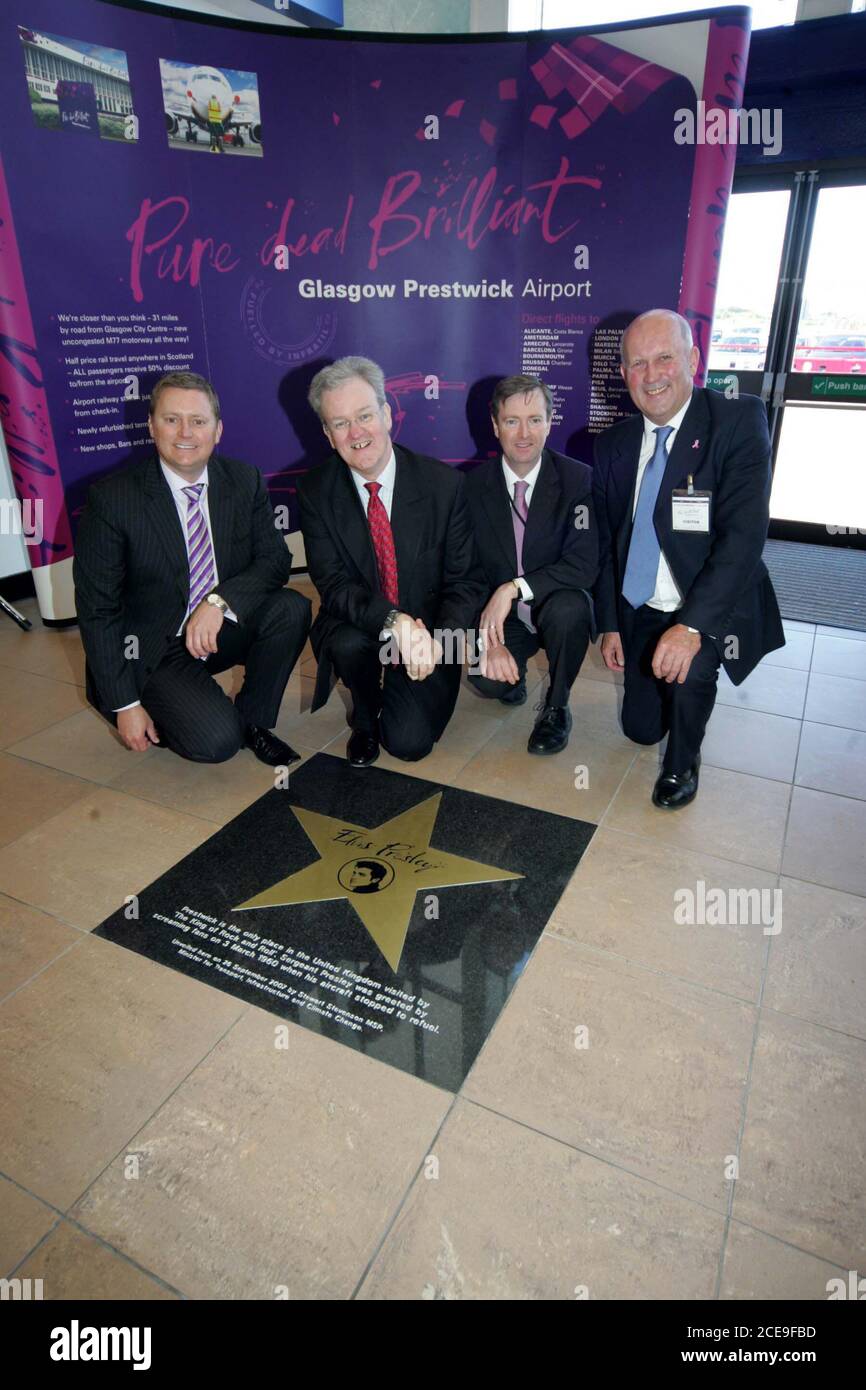 Photo shows left to right : Steve Fitzgerald, Stewart Stevensn MSP ...