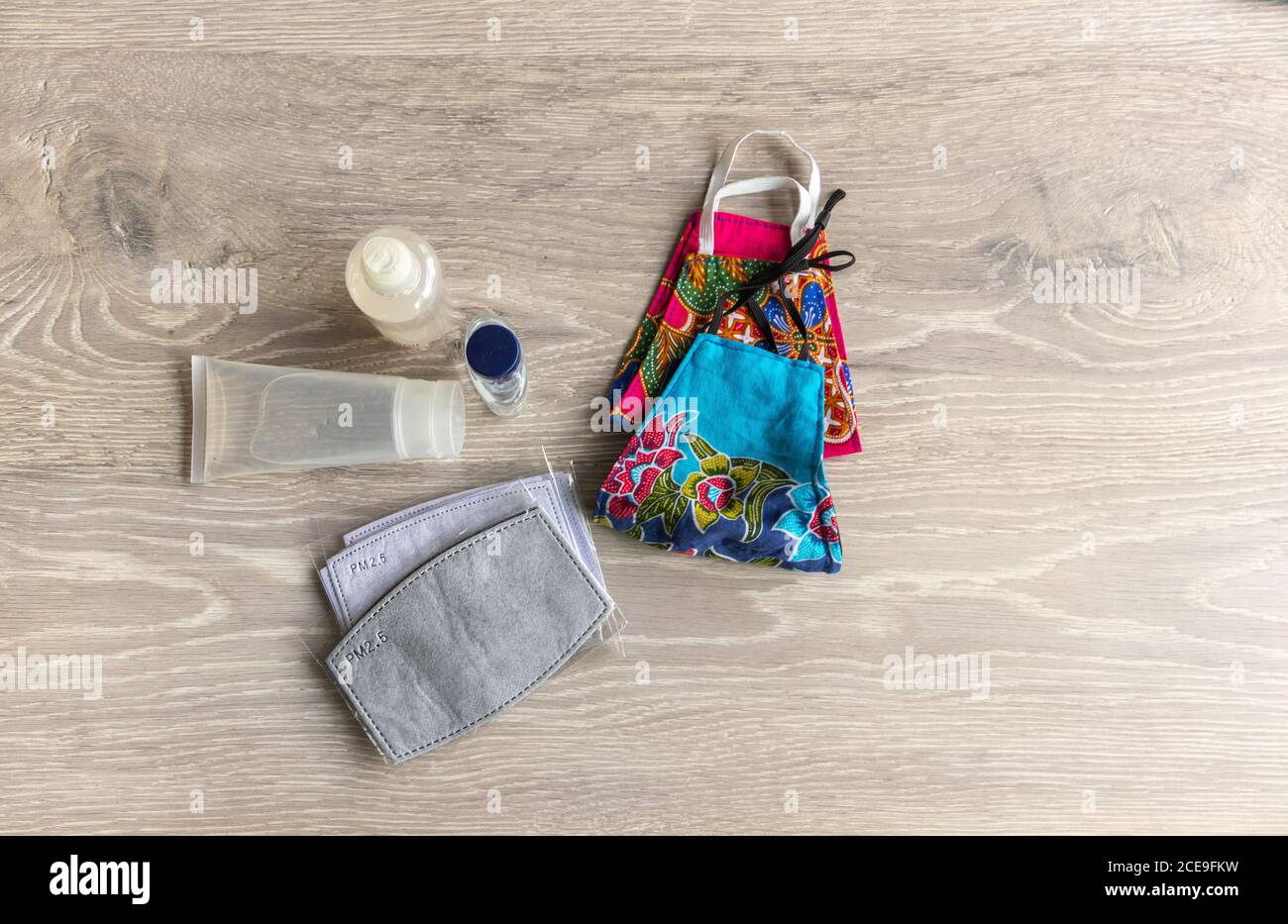 colourful patterned home made masks produced during lockdown in the ...