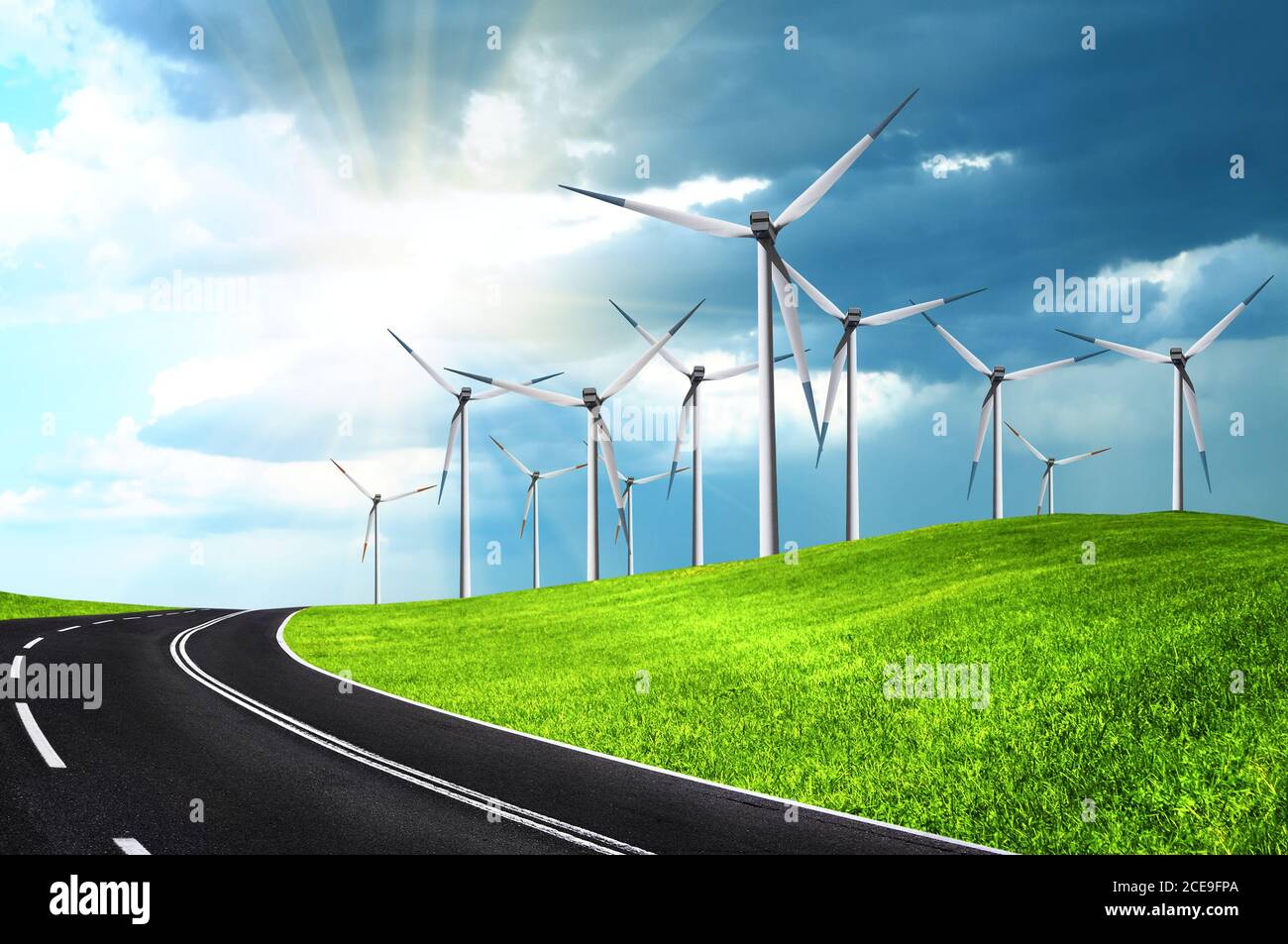 Turbines wind energy plant in hi-res stock photography and images - Alamy