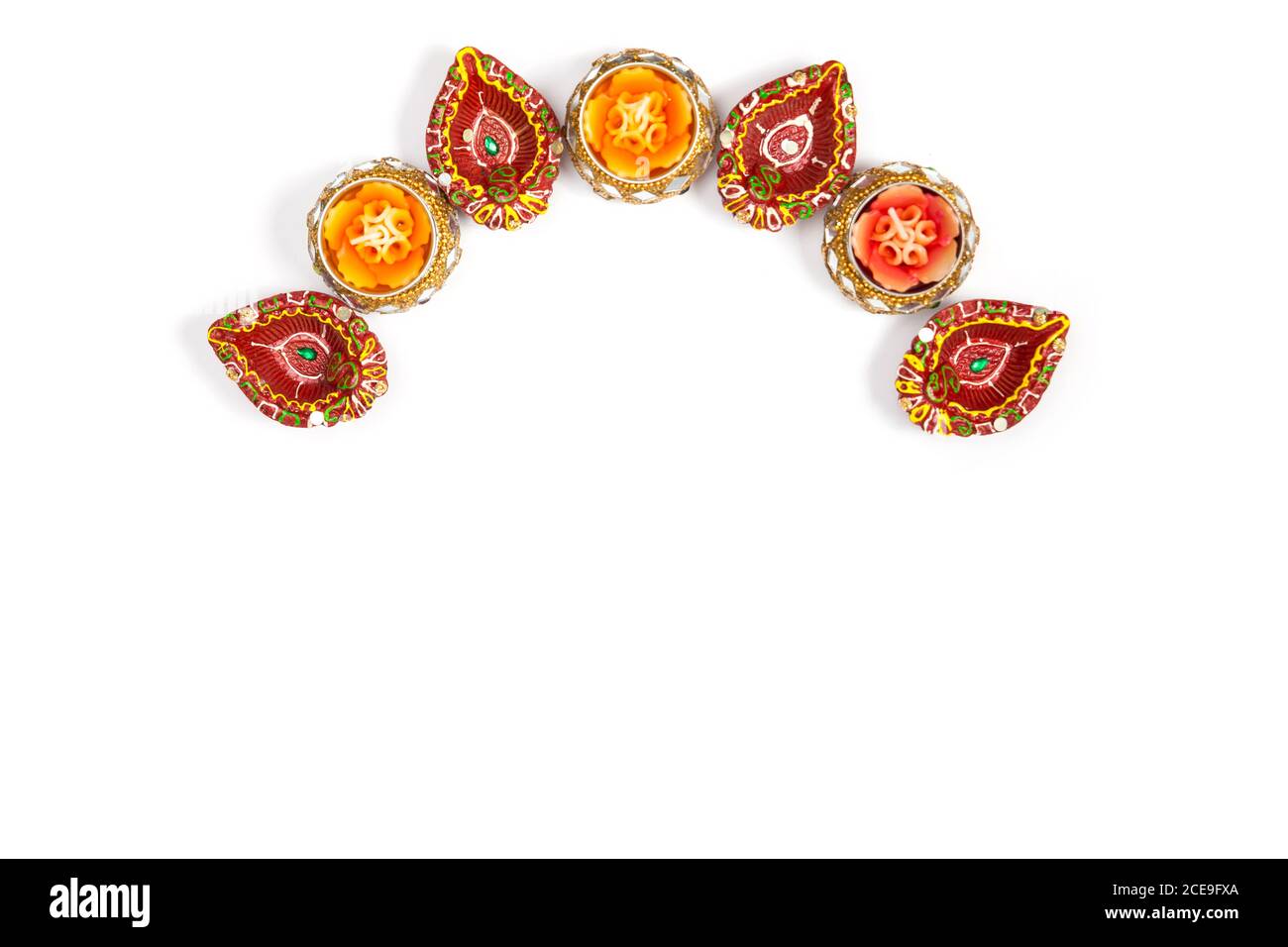 Happy Diwali - Clay Diya lamps lit during Dipavali, Hindu festival of ...