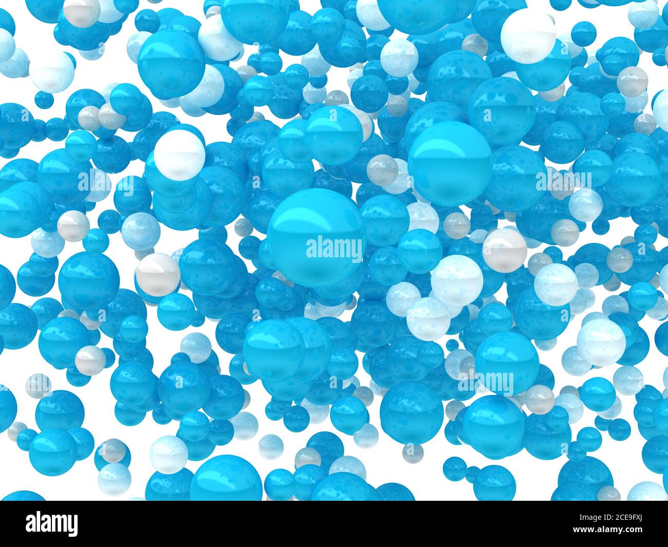 Abstract blue and white balls isolated Stock Photo - Alamy