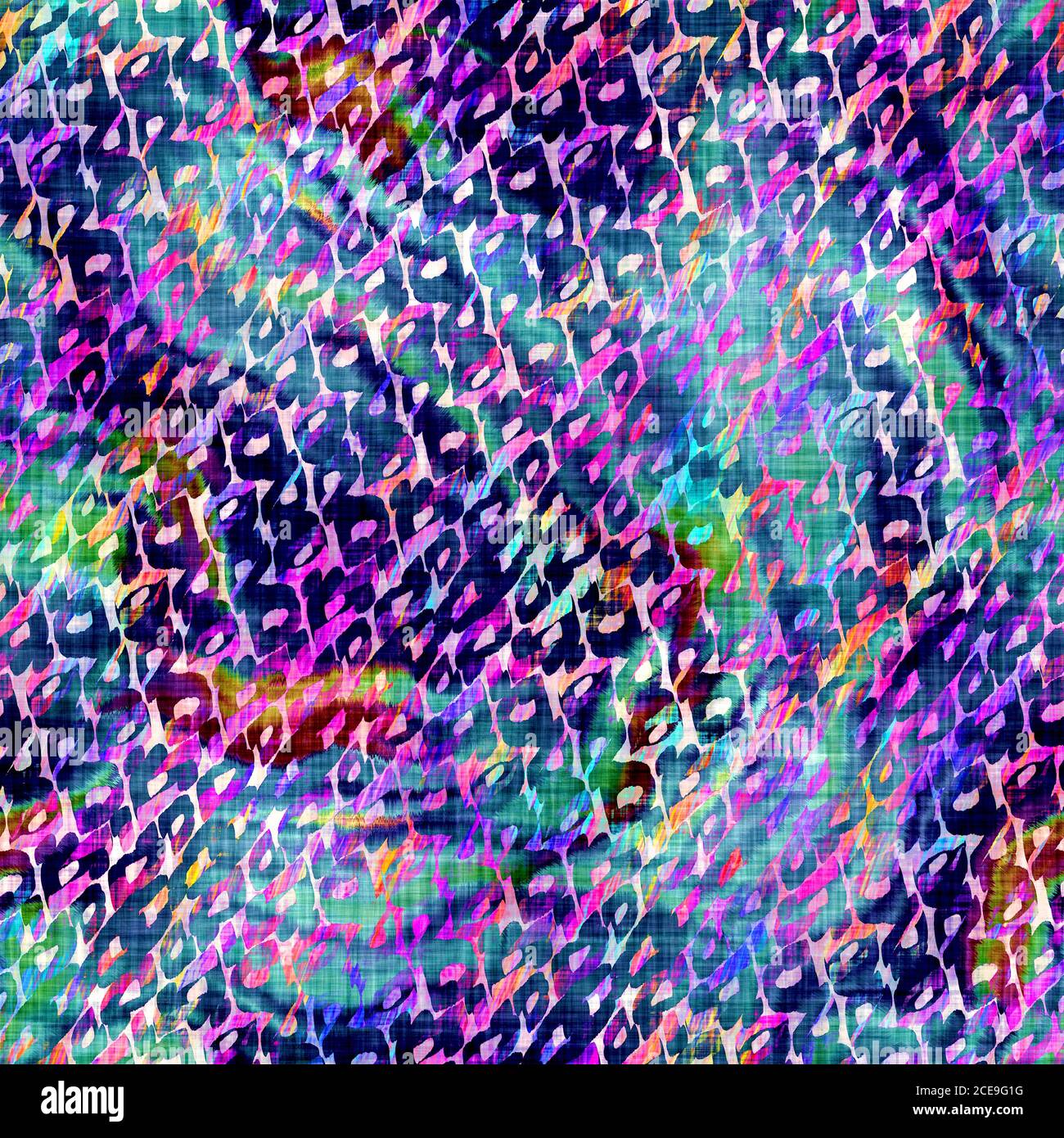 Blurry rainbow glitch camo texture background. Irregular bleeding ...