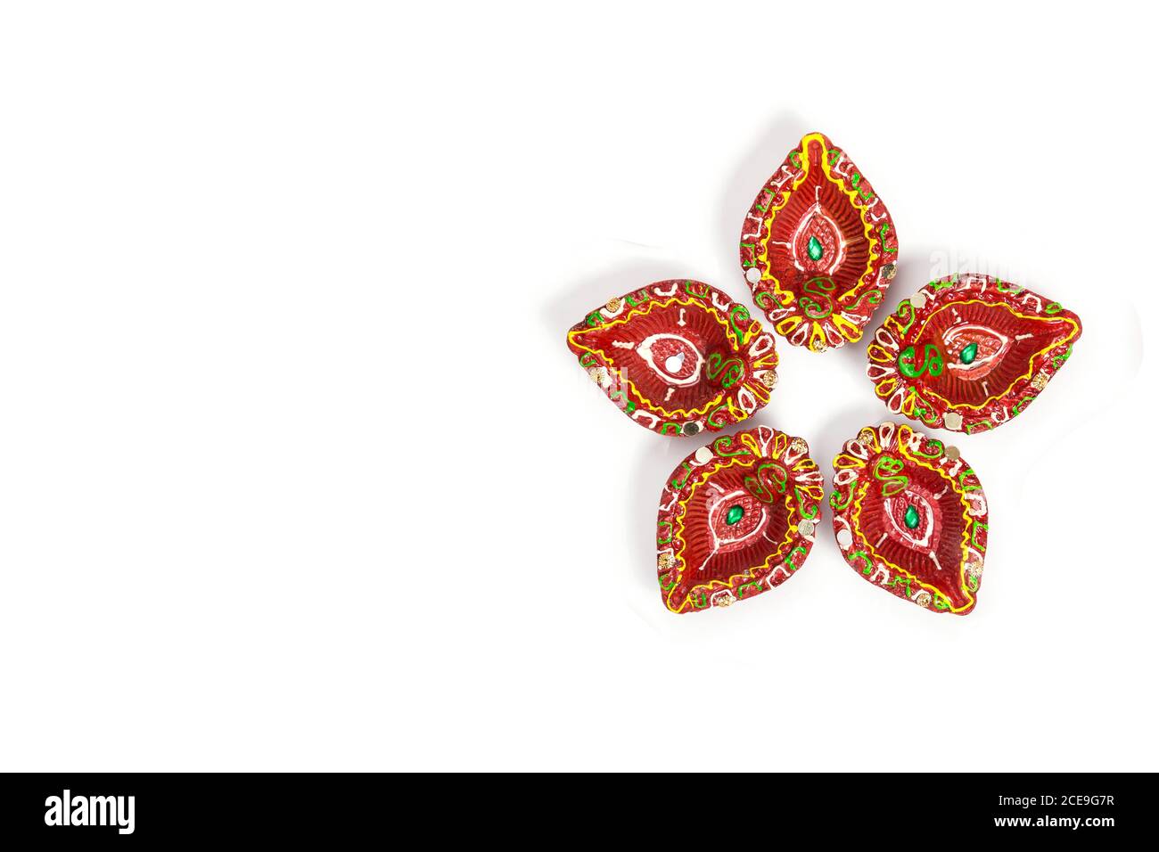 Happy Diwali - Clay Diya lamps lit during Deepavali, Hindu festival of ...