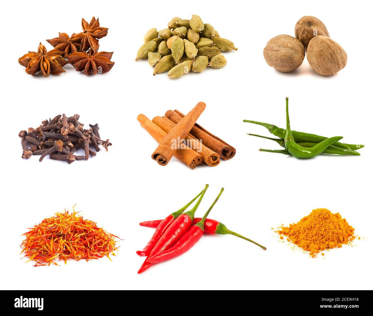 Collection of various spices Stock Photo - Alamy