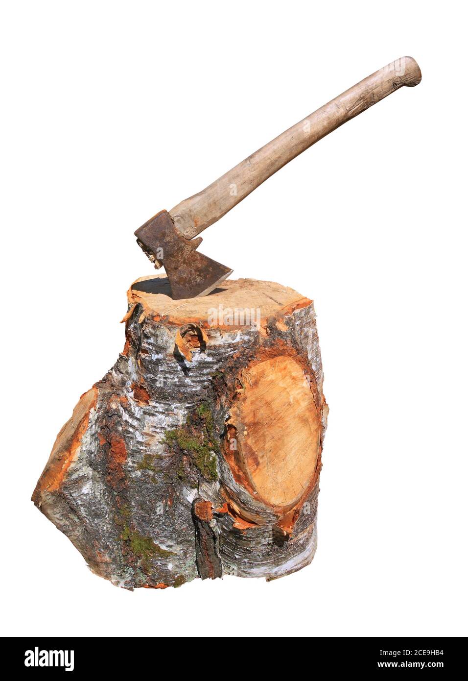 old axe on white background Stock Photo - Alamy