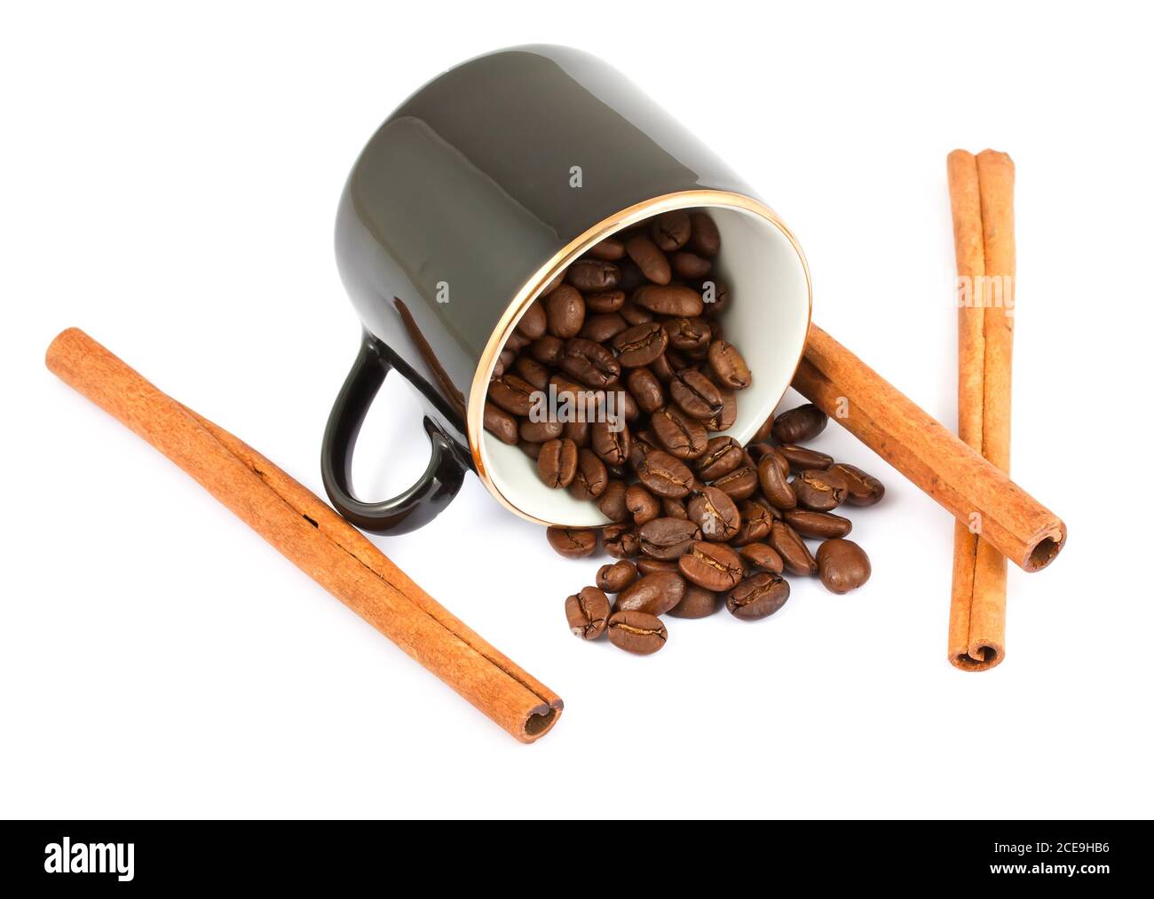 Coffee beans drink cup Cut Out Stock Images & Pictures - Alamy