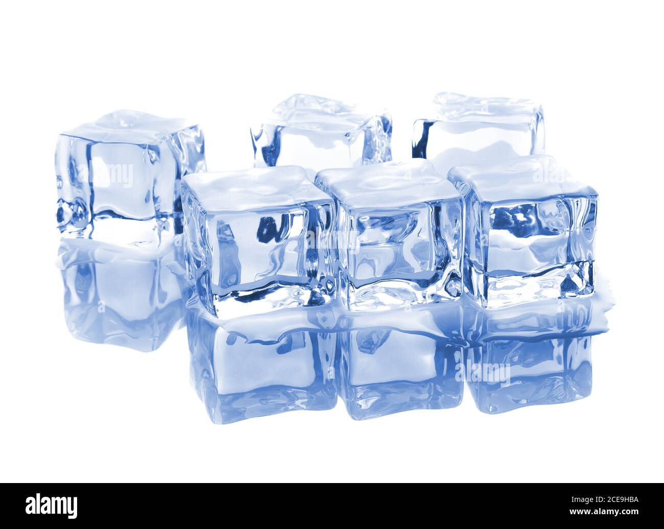 Six ice cubes with reflection Stock Photo - Alamy