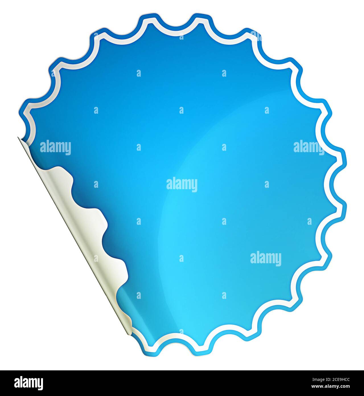 Blue round bent label hi-res stock photography and images - Alamy