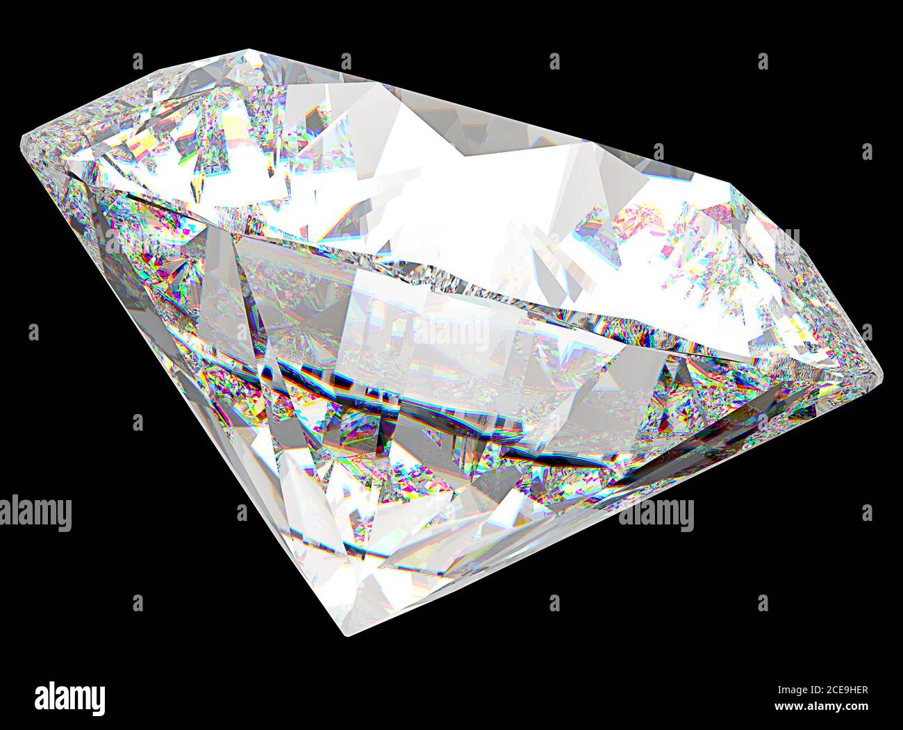 Side view of round diamond with isolated Stock Photo - Alamy