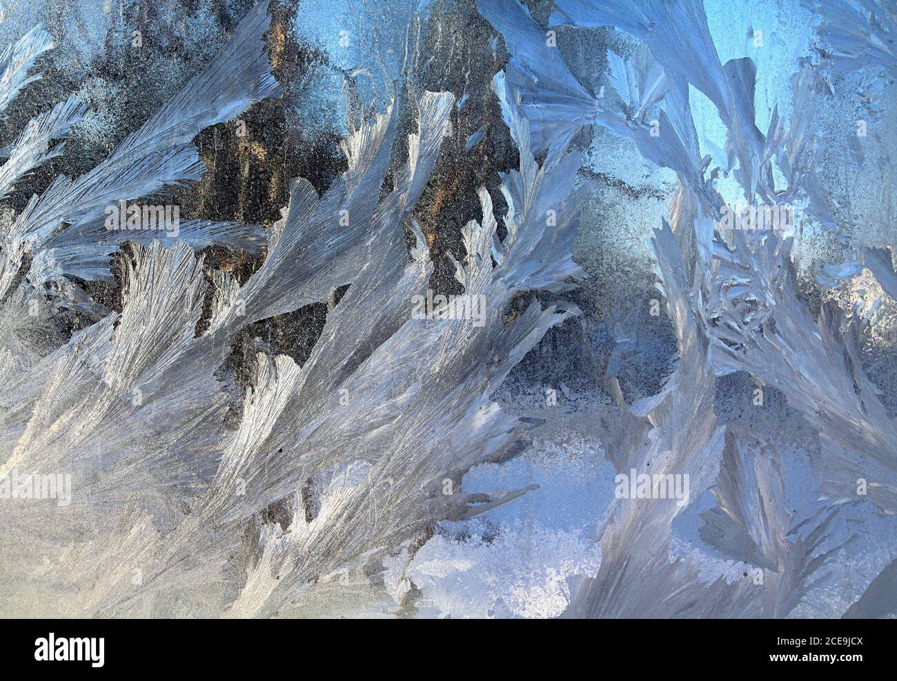 ice on window Stock Photo - Alamy