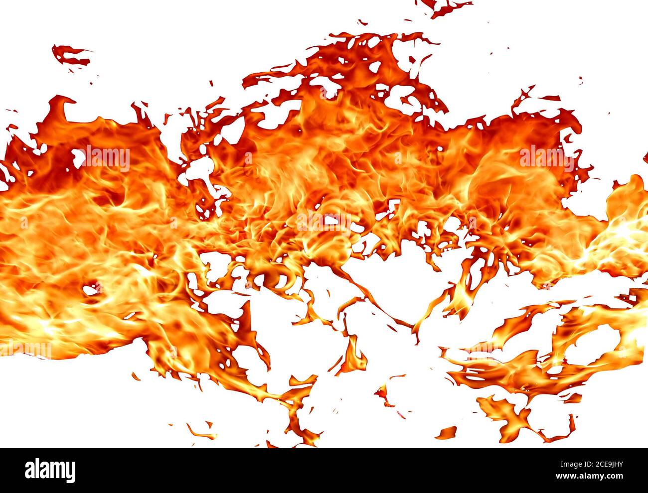 fire on white background Stock Photo - Alamy