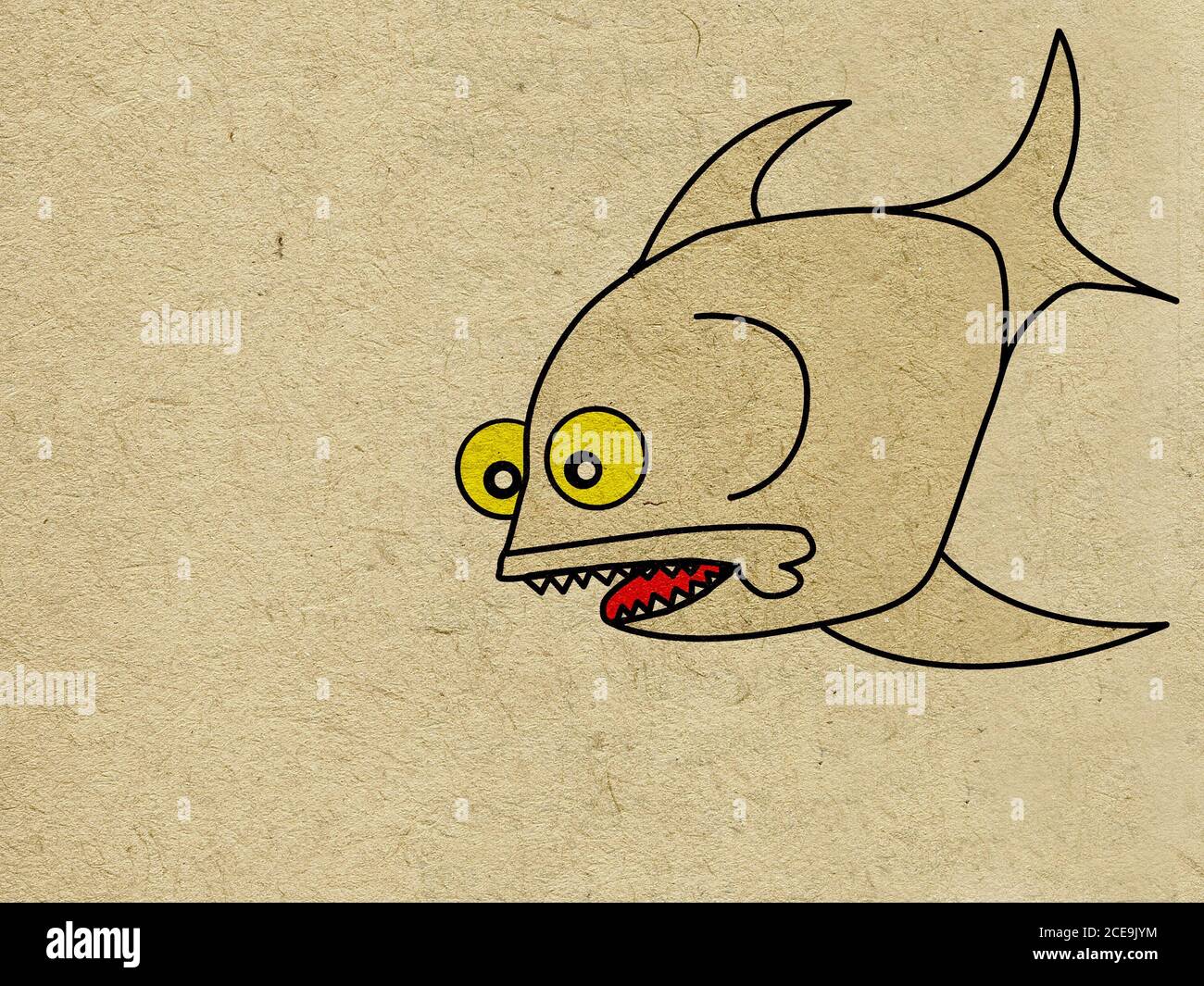 mad fish on grunge background Stock Photo - Alamy