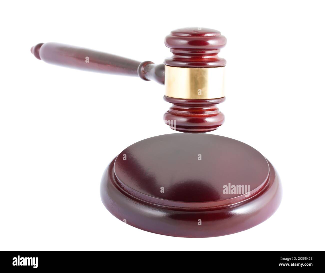 Wooden gavel on white background Stock Photo - Alamy
