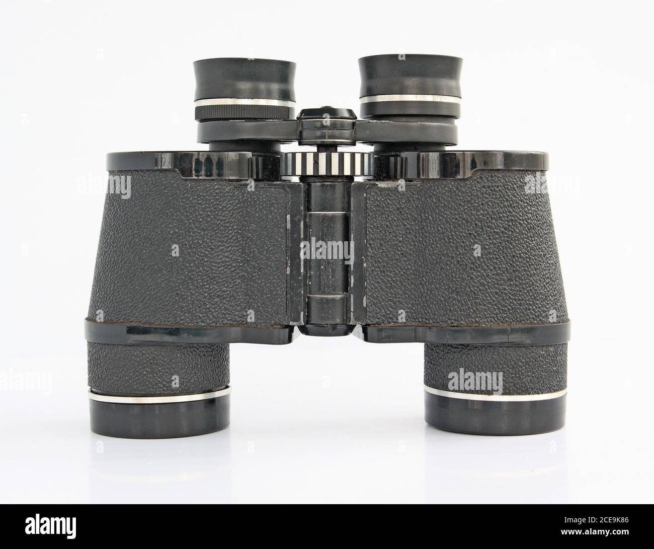 old binoculars on white background Stock Photo - Alamy