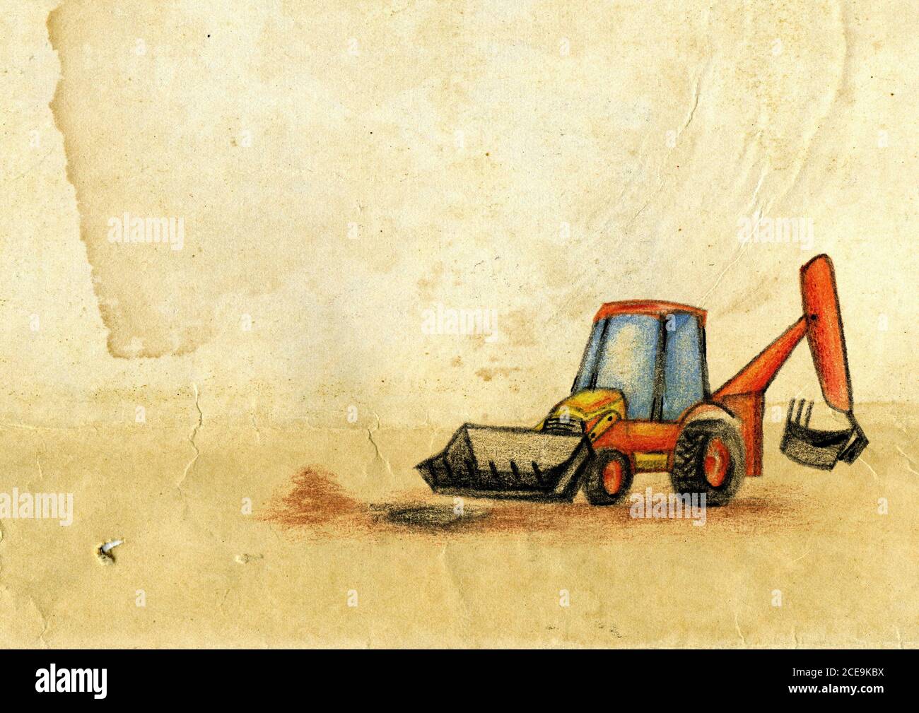 Retro excavator hi-res stock photography and images - Alamy