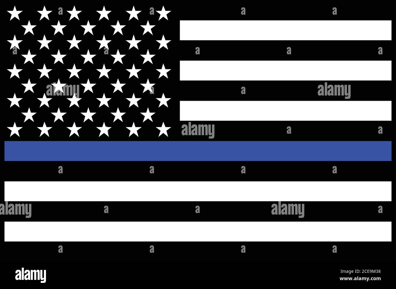 Back the Blue USA Police Blue Line Flag Stock Vector Image & Art - Alamy