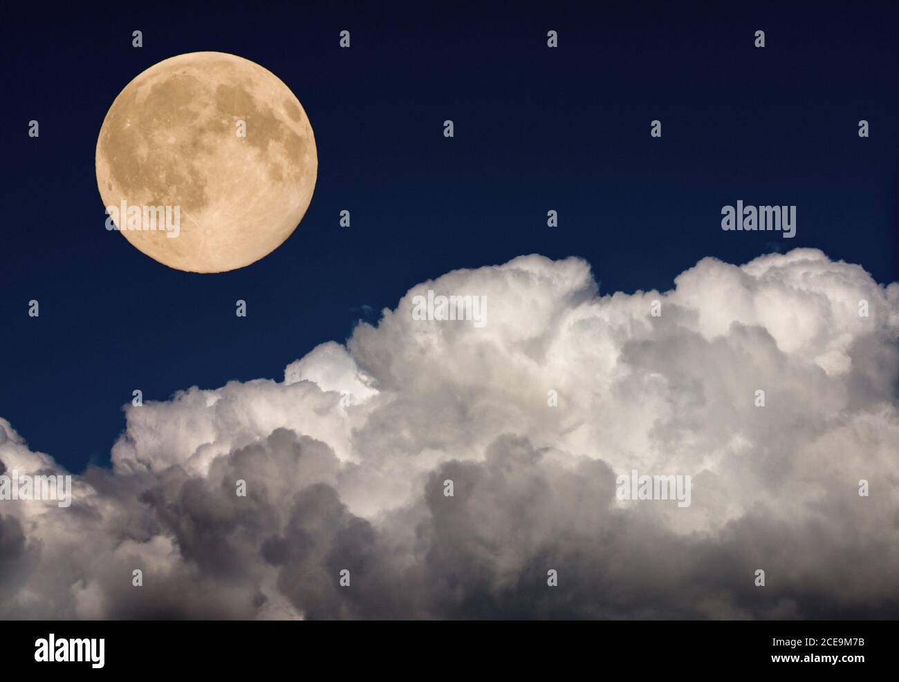 full moon on night sky Stock Photo - Alamy