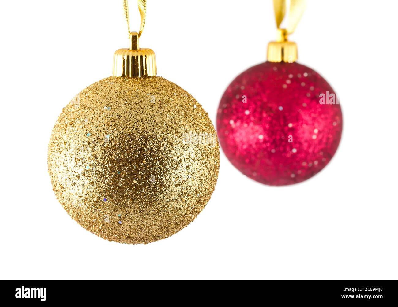 Bright red gold balls Cut Out Stock Images & Pictures - Alamy