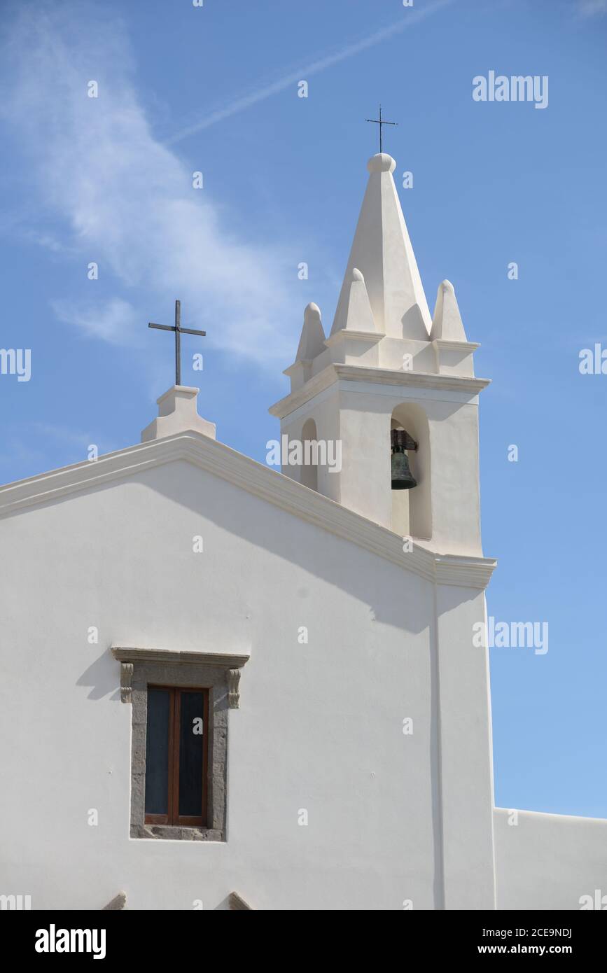 Church at the port of Lipari Stock Photo - Alamy