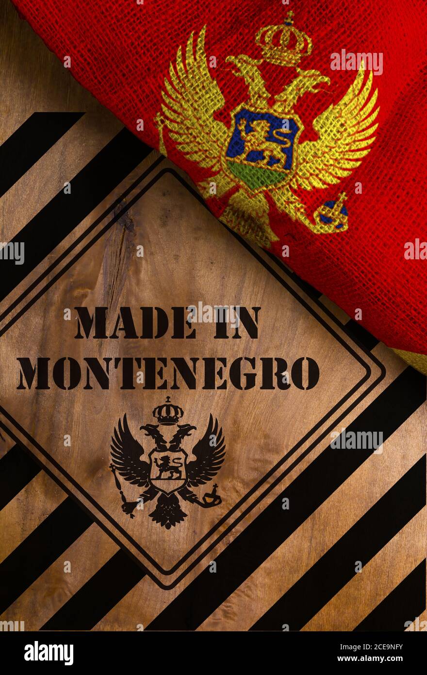 Poster Made in Montenegro Stock Photo - Alamy