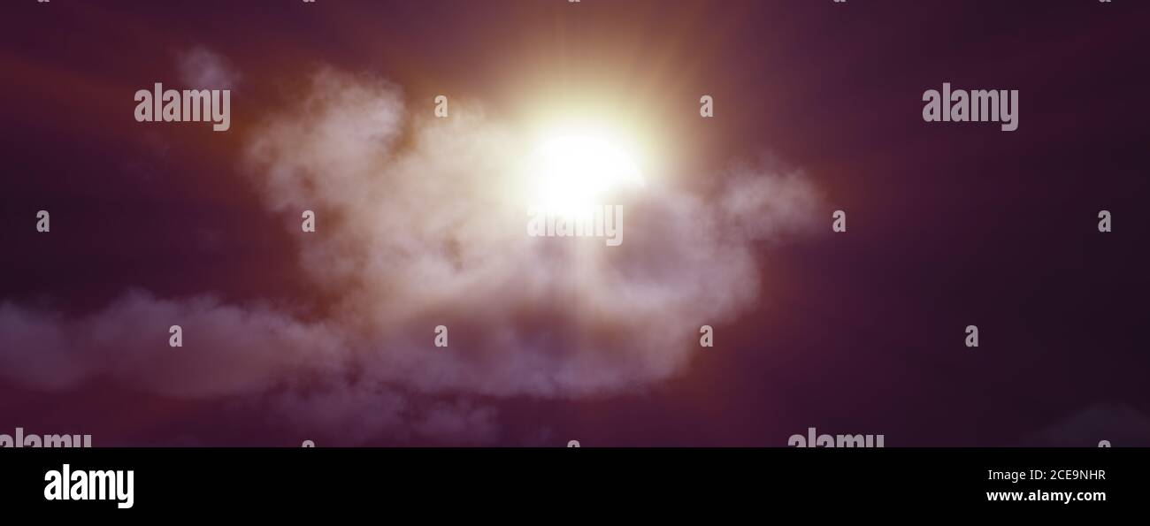 full moon at night cloud sky, 3d render illustration Stock Photo - Alamy