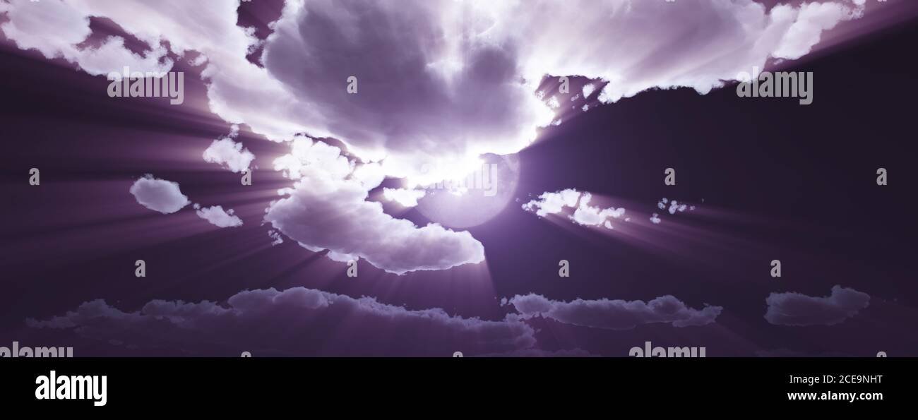 full moon at night cloud sky, 3d render illustration Stock Photo - Alamy