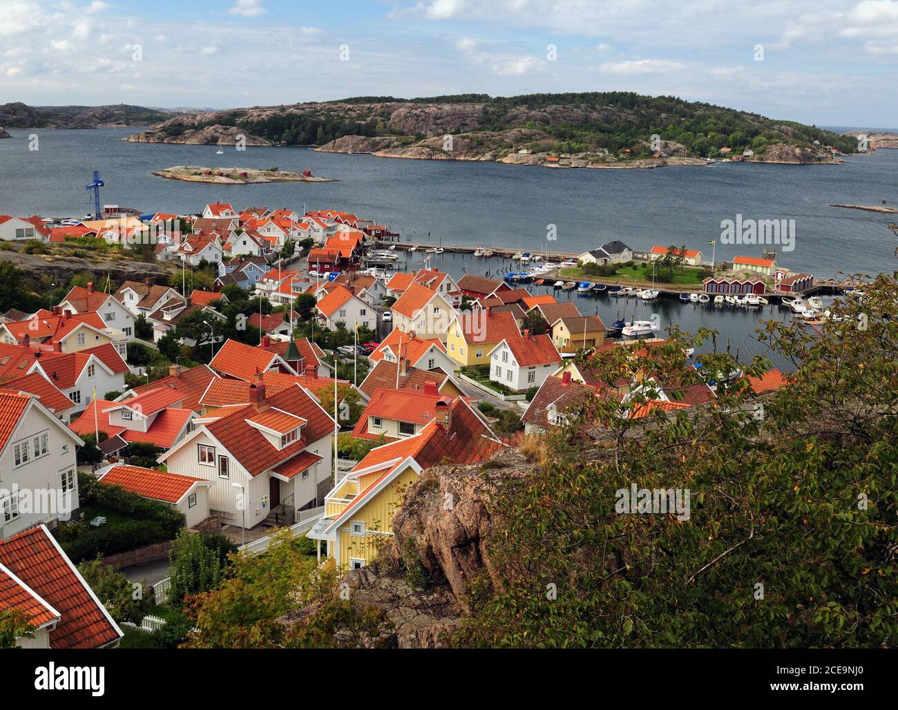 View From Vetteberget Hill To Skerry Islands Around Fjallbacka On A ...