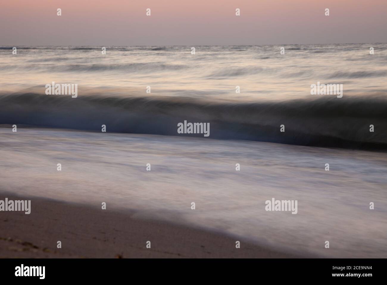 Seascape. Waves and surf. Sunset and dawn at sea. Calm on the ocean ...