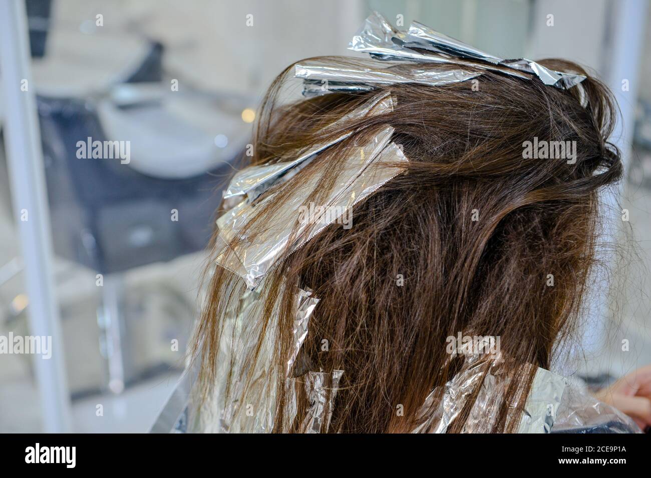 female getting Hair Treatment in saloon ,spa Stock Photo - Alamy