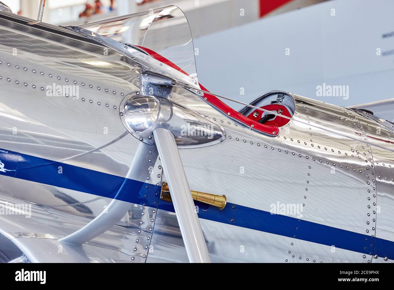 Cockpit of a single-seater motor aircraft Stock Photo - Alamy