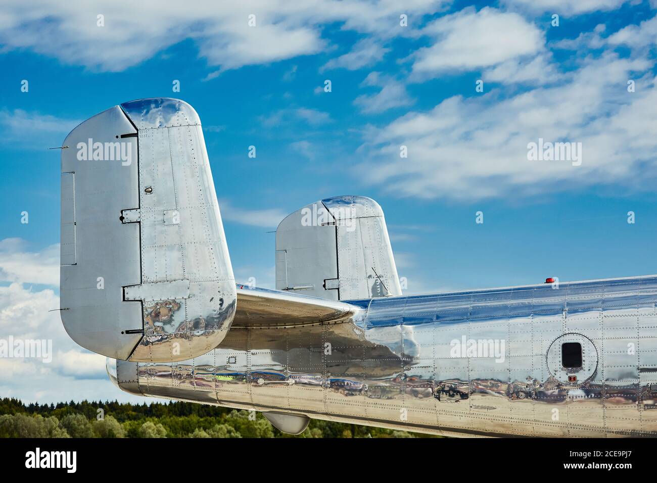 Tail unit of a B-25 Mitchell, North American Stock Photo - Alamy