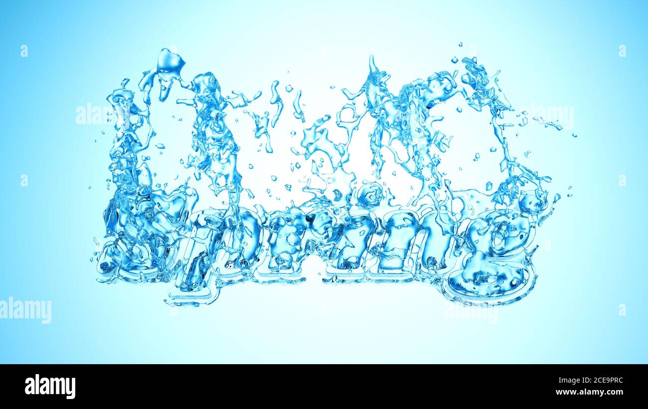 Water drop word hi-res stock photography and images - Alamy