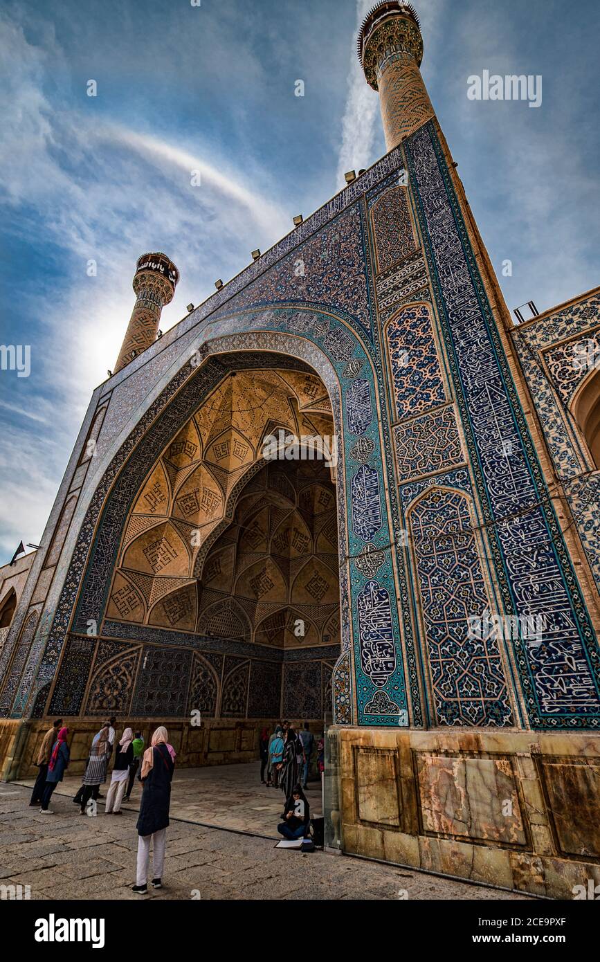 Jameh Mosque, friday mosque, Isfahan, Iran Stock Photo - Alamy