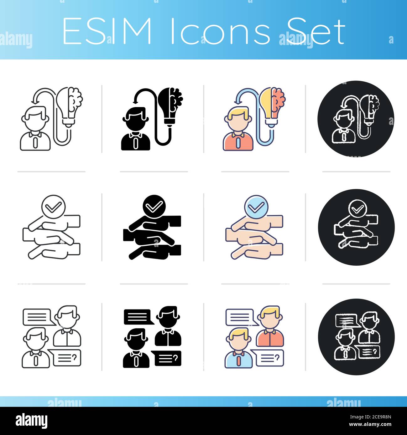 Modern work icons set Stock Vector Image & Art - Alamy