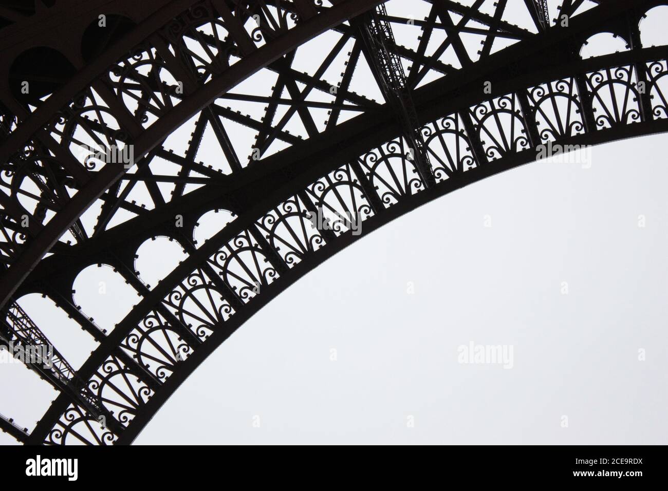 Fragment of the main arch of Eiffel Tower Stock Photo - Alamy