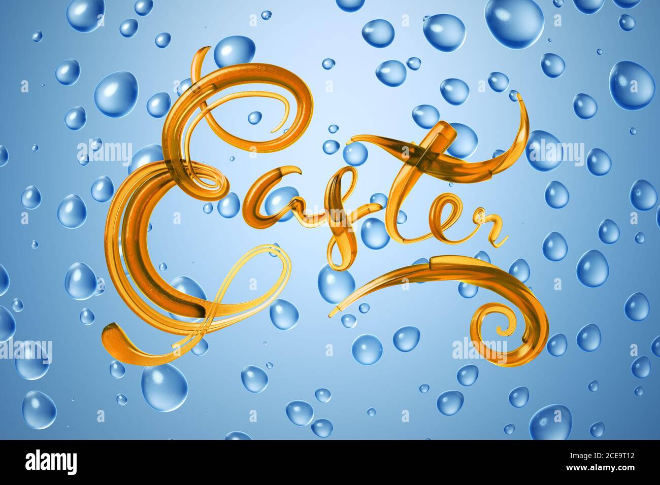 Happy Easter background with glass lettering word decorated by eggs ...