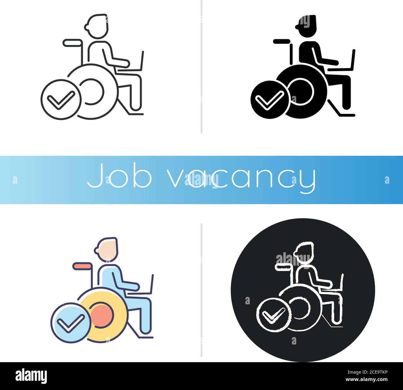 Disabled worker inclusive Stock Vector Images - Alamy