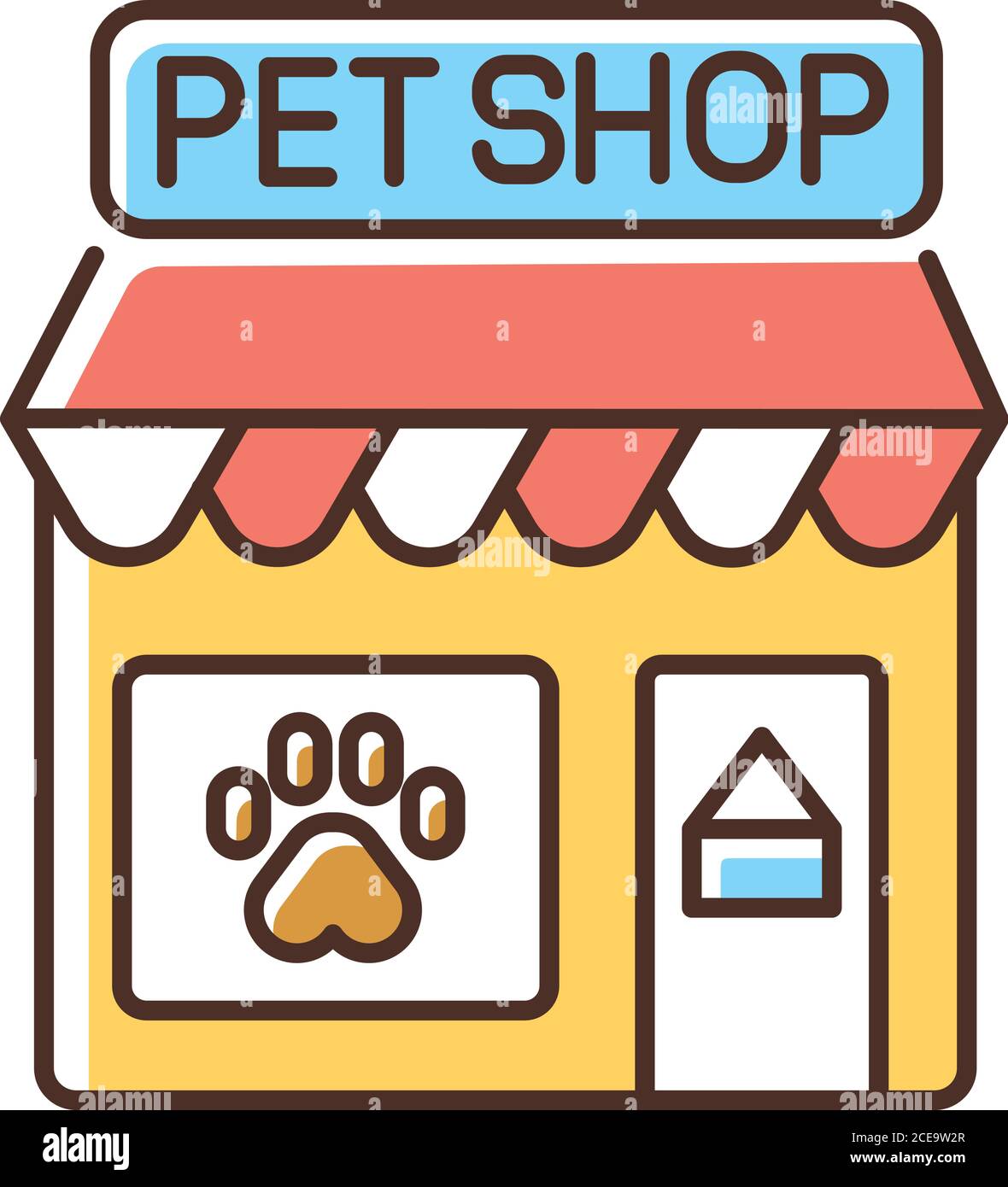 Pet shop center icon vector hi-res stock photography and images - Alamy