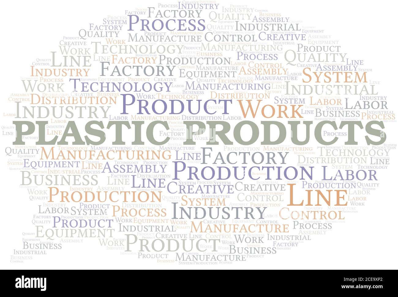 Plastic Products word cloud create with the text only Stock Vector ...