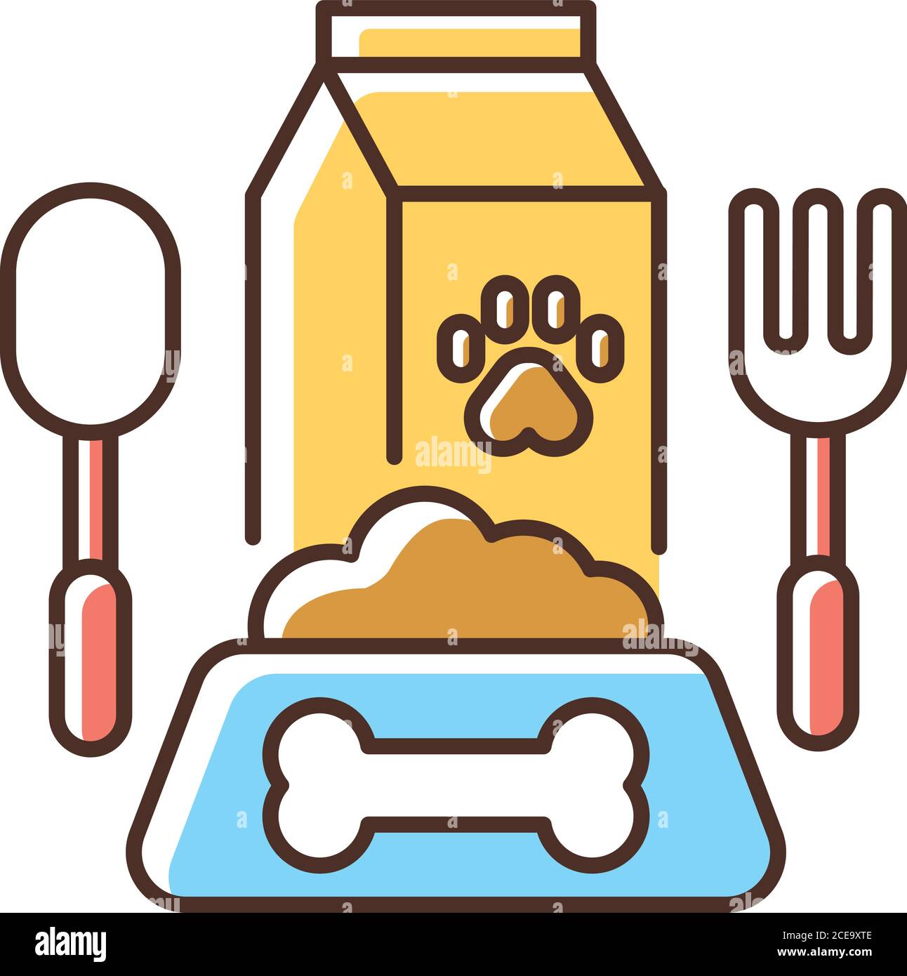 Pet restaurant RGB color icon Stock Vector Image & Art - Alamy