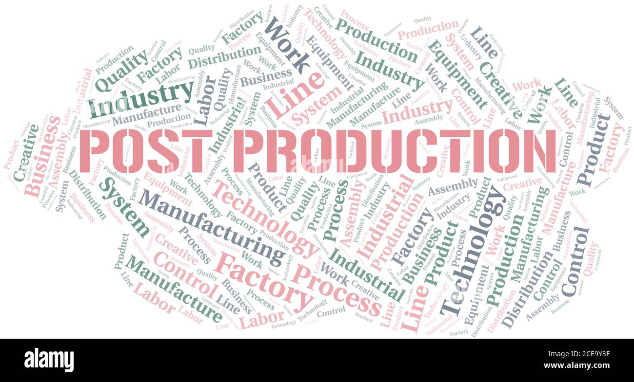 Post Production word cloud create with the text only Stock Vector Image ...