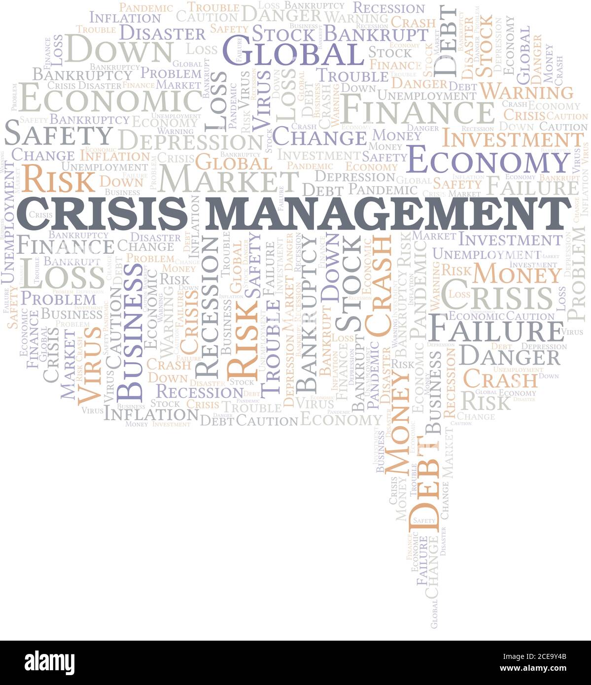 Crisis Management word cloud create with the text only Stock Vector ...