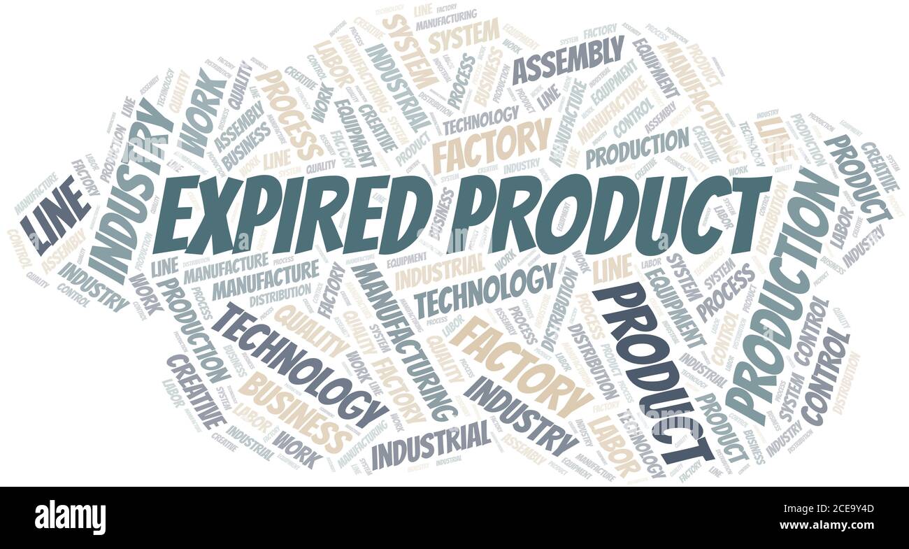 Expired Product word cloud create with the text only Stock Vector Image ...