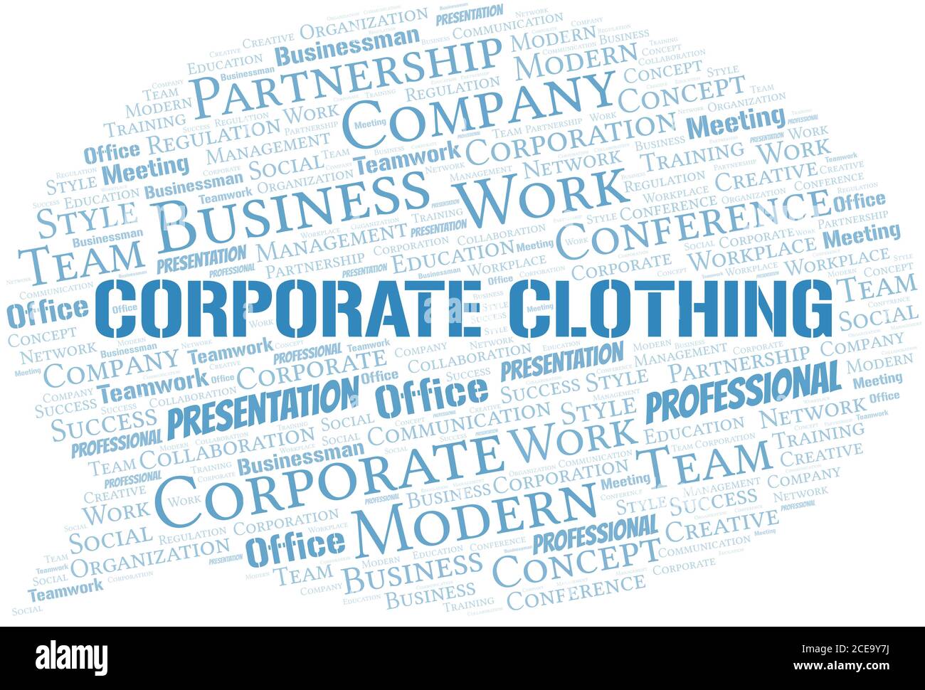 Corporate Clothing vector word cloud, made with the text only Stock ...