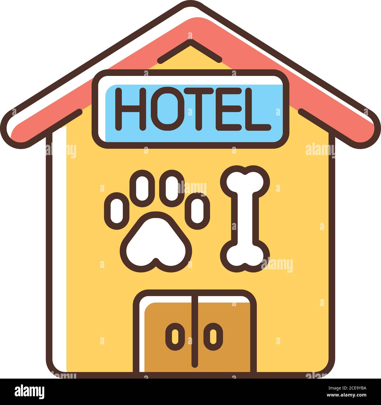Pet hotel RGB color icon Stock Vector Image & Art - Alamy