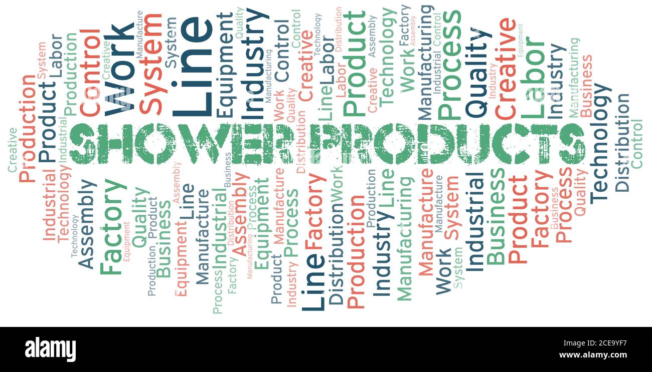 Shower Products word cloud create with the text only Stock Vector Image ...