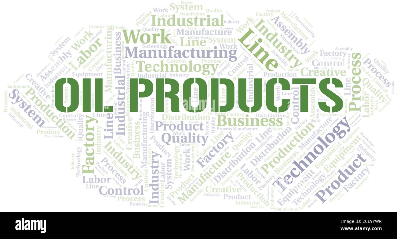 Oil Products word cloud create with the text only Stock Vector Image ...