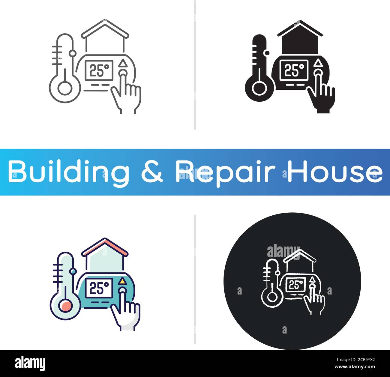Thermostat setting Stock Vector Images - Alamy