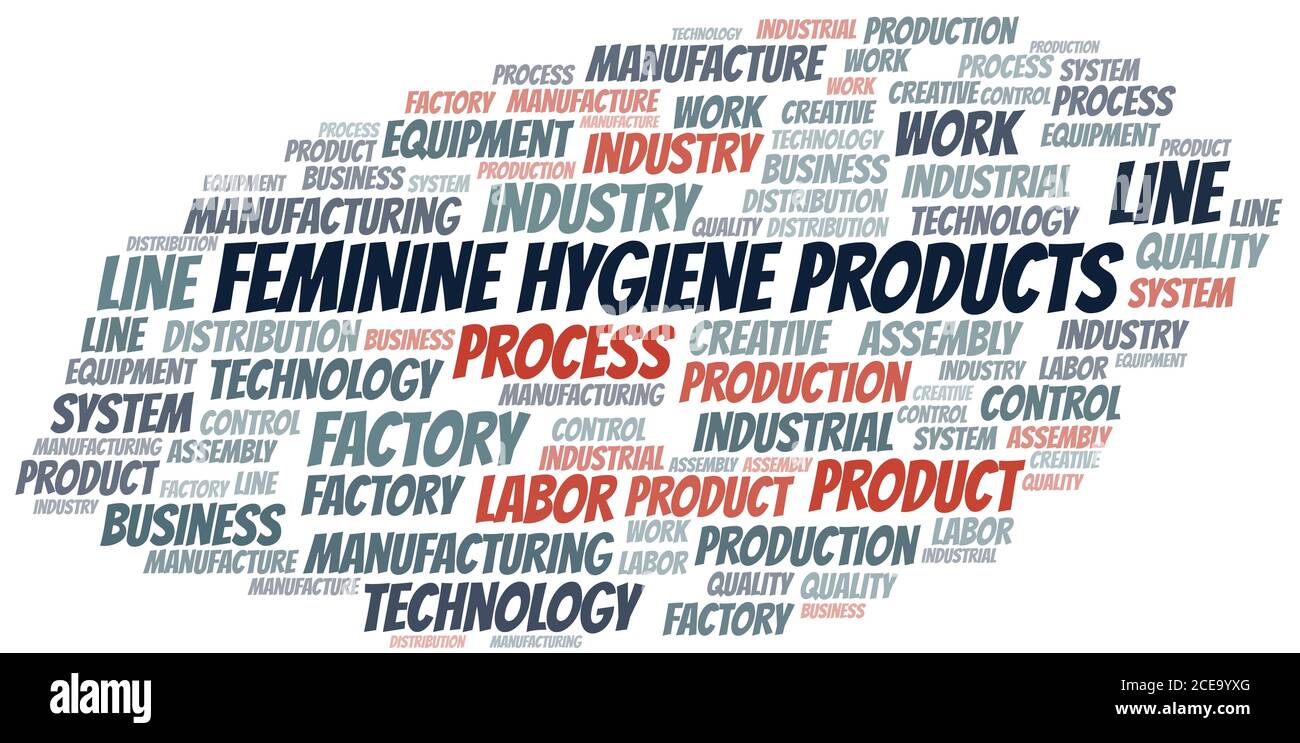 Feminine Hygiene Products word cloud create with the text only Stock ...